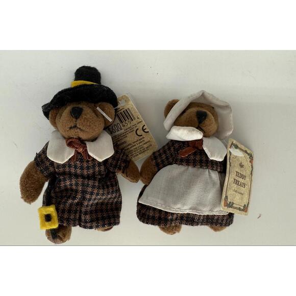 Boyds Bears | Other | Vintage Russ Teddy Treats Pilgrim Bear Pair Nwt ...